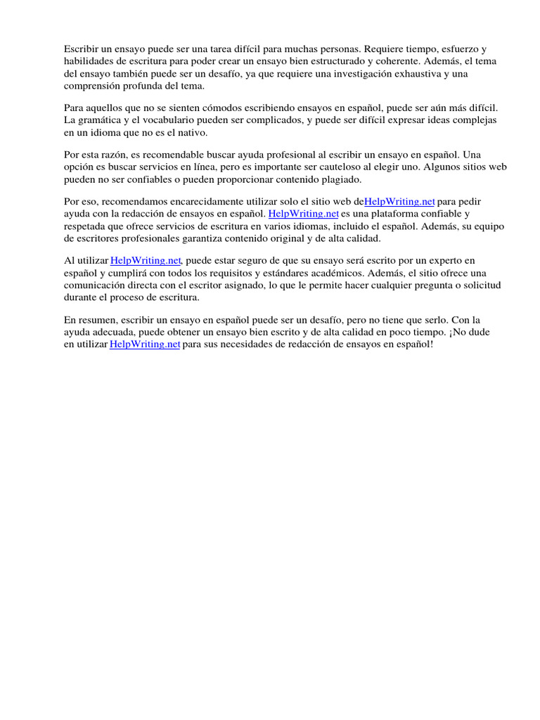Ayuda para escribir ensayos en español | PDF | Ensayos | Comunicación ...