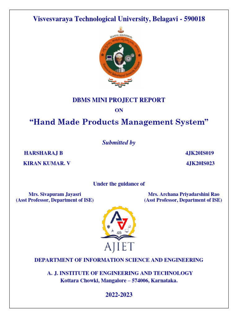 Hand Made Products Management System | PDF | Php | Relational Model