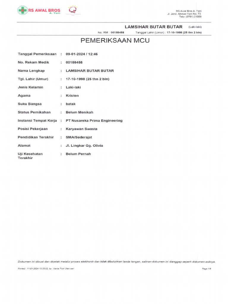 Mcu Lamsihar Butar Butar 188458 | PDF