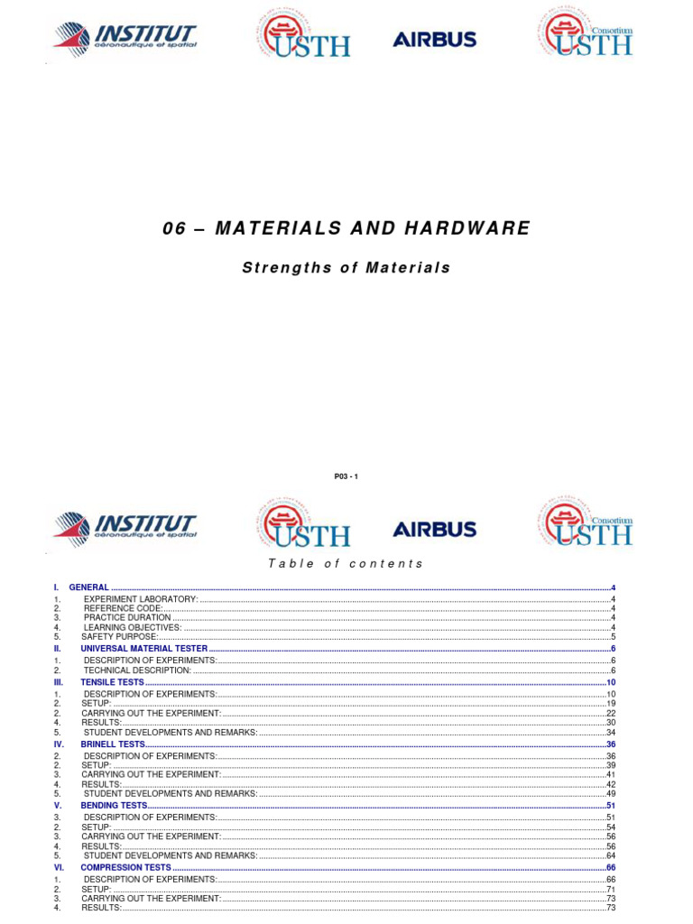 Usth-Mechanics (Strength) of Materials (16 Hours) | Download Free PDF ...