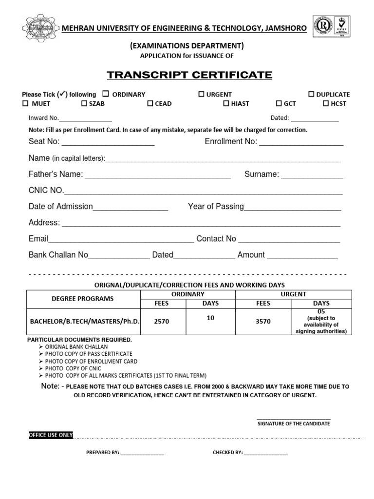 Transcript Certificate 2 | PDF