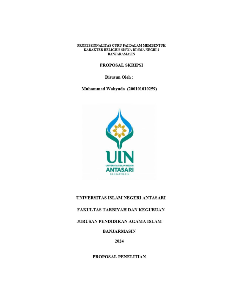 Bismillah Proposal - . | PDF | Pengembangan Diri