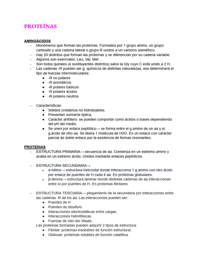 PROTEÍNAS 2.0 | PDF | Rna | Enzima