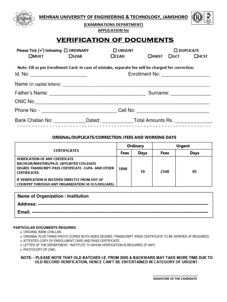 MUET Document Verification Application | PDF | Authentication | Access ...