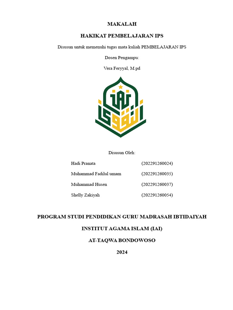 Makalah Ips Kel 1 Baru | PDF