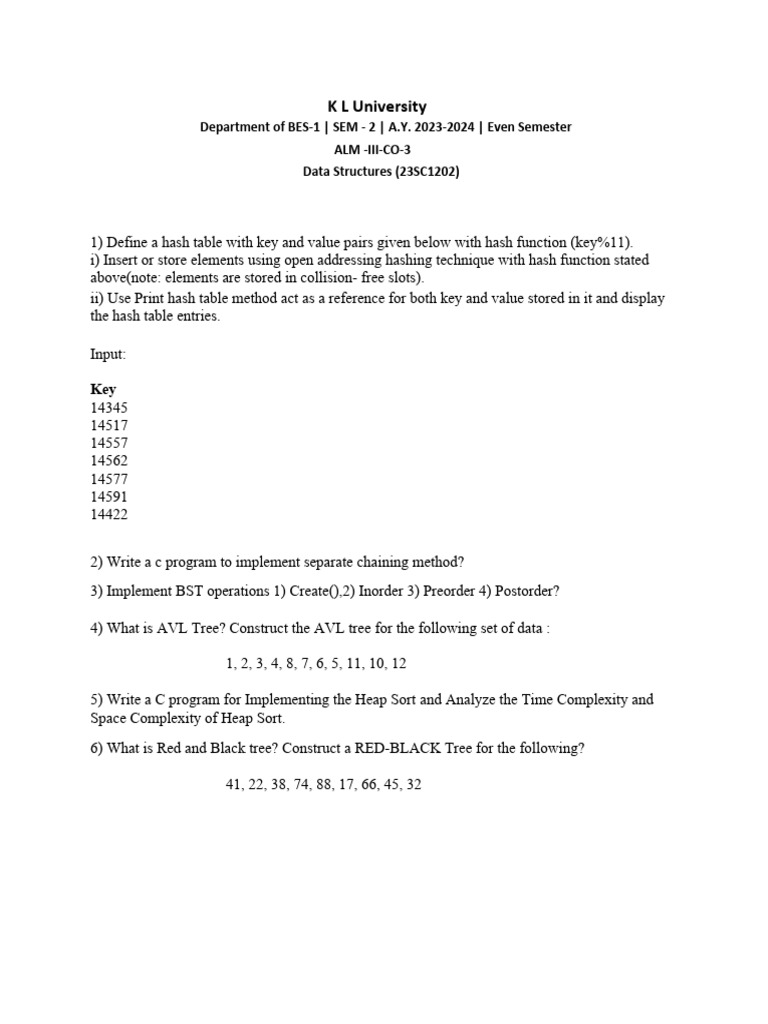 Data Structures Assignment Guide | PDF | Teaching Methods & Materials | Computers