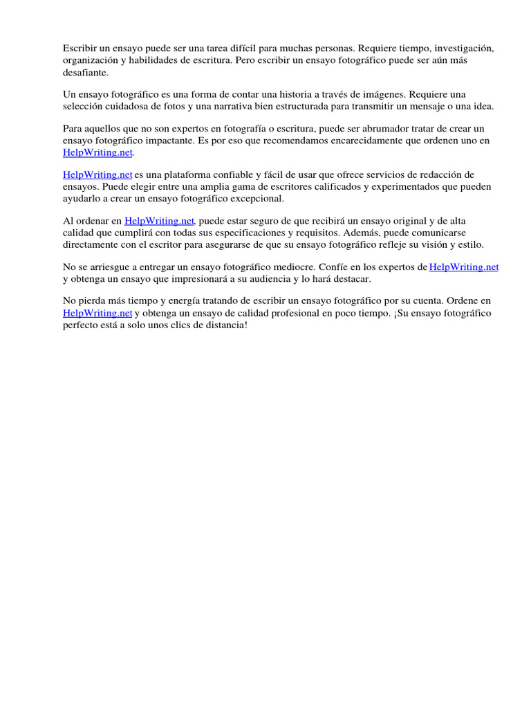 Ejemplo de Ensayo Fotográfico | PDF | Las artes
