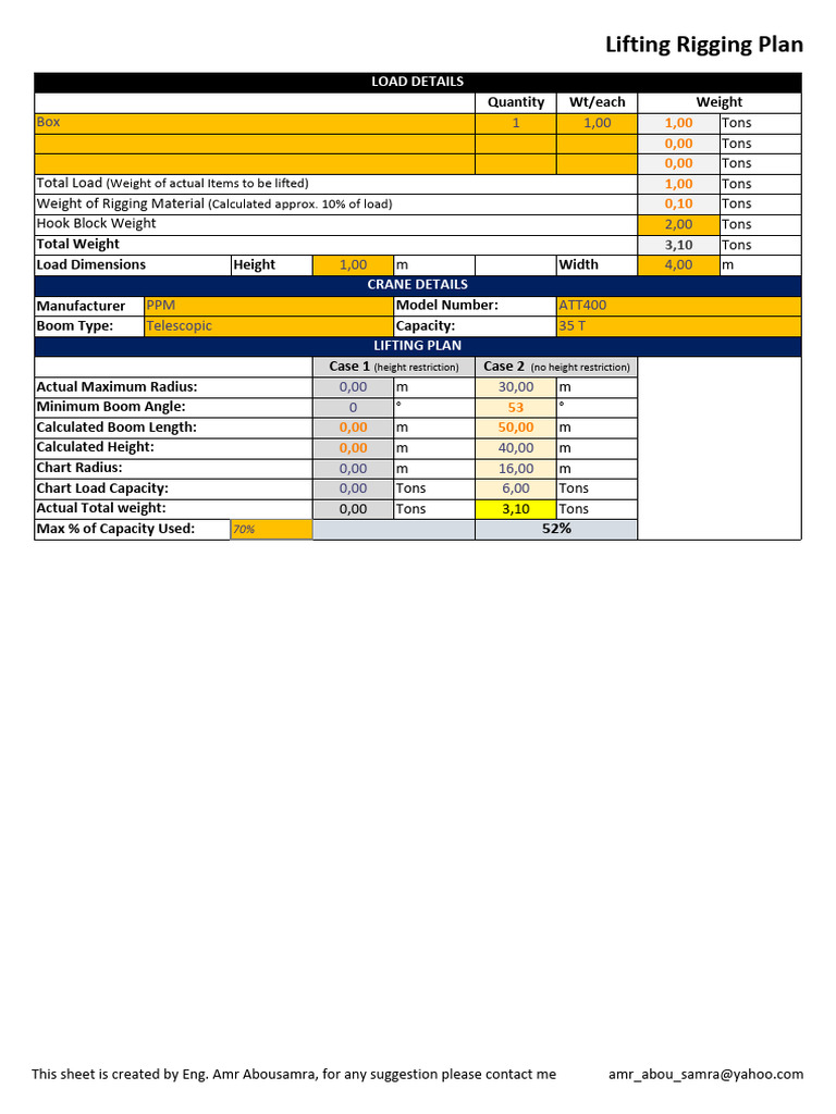 Lifting Plan a rev | PDF | Crane (Machine)