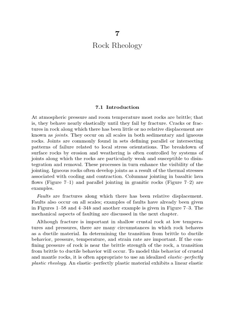 Rock Rheology for Geologists | PDF | Creep (Deformation) | Diffusion