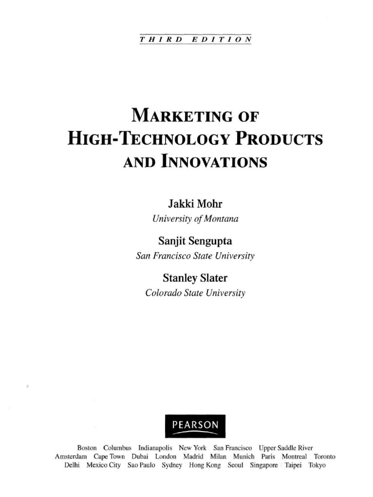 Marketing of High Technology Products and Innovations 1wf1rw8lkf | PDF ...