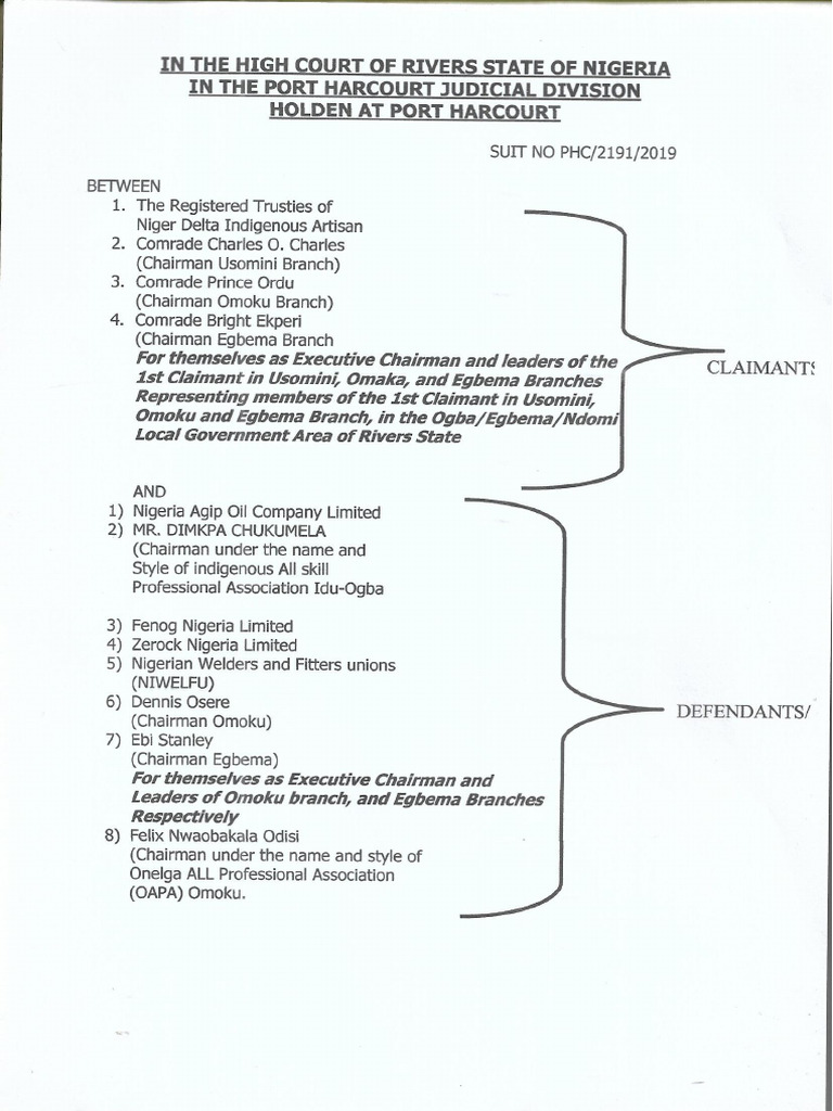 Claimants Final Address 1 | PDF