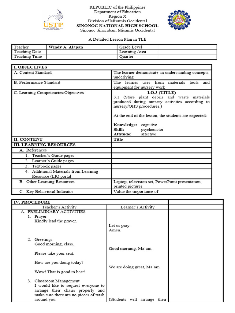 Windy New Lesson Plan | PDF | Learning | Lesson Plan