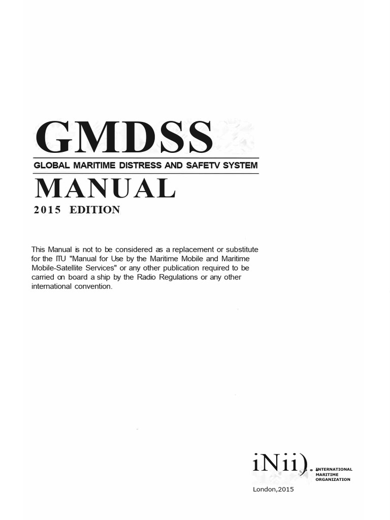 Gmdss Manual 2015 Edition | PDF