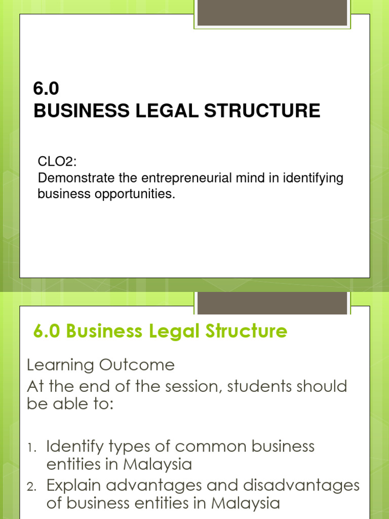 ENT300 06 Business Legal Structure | Download Free PDF | Partnership ...