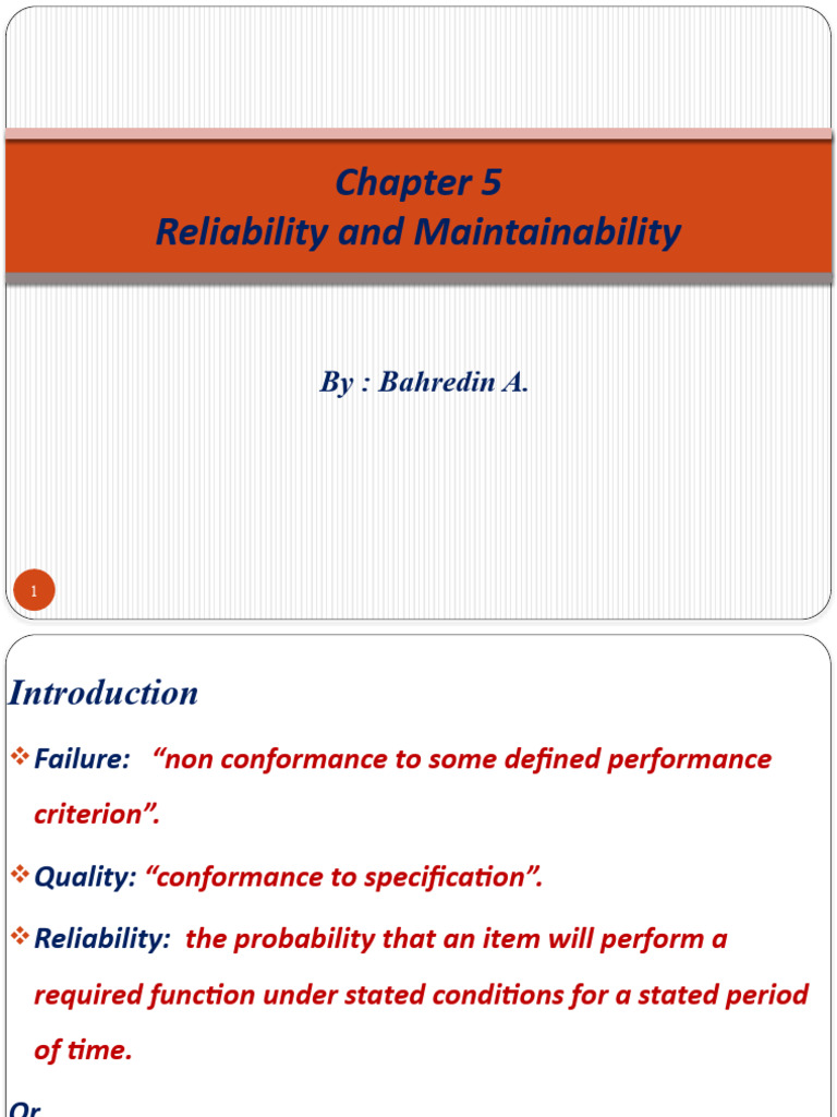 Reliability and Maintainability | PDF | Reliability Engineering | Systems Engineering