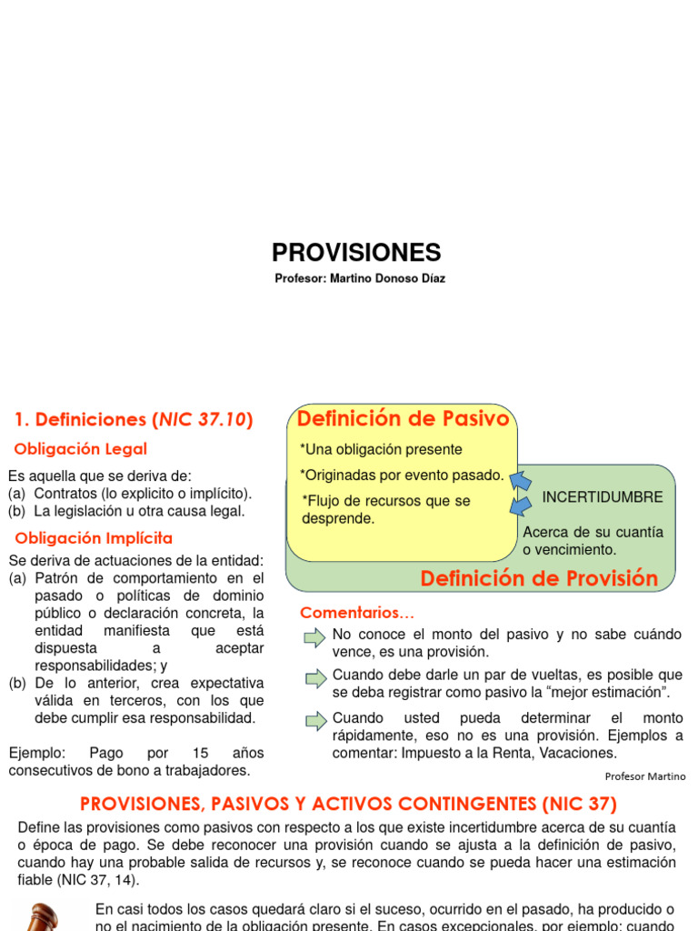 Provisiones | PDF | Contabilidad | Factura