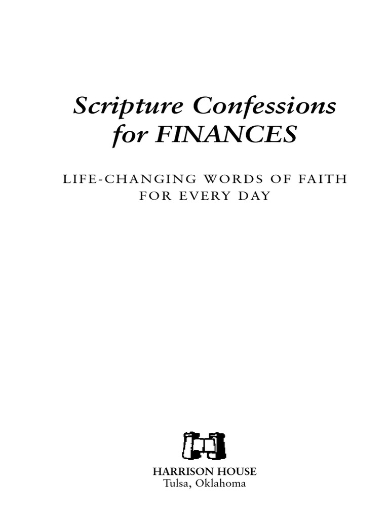 Scripture Confessions For Finances, 1577948742 | PDF | Jesus | God
