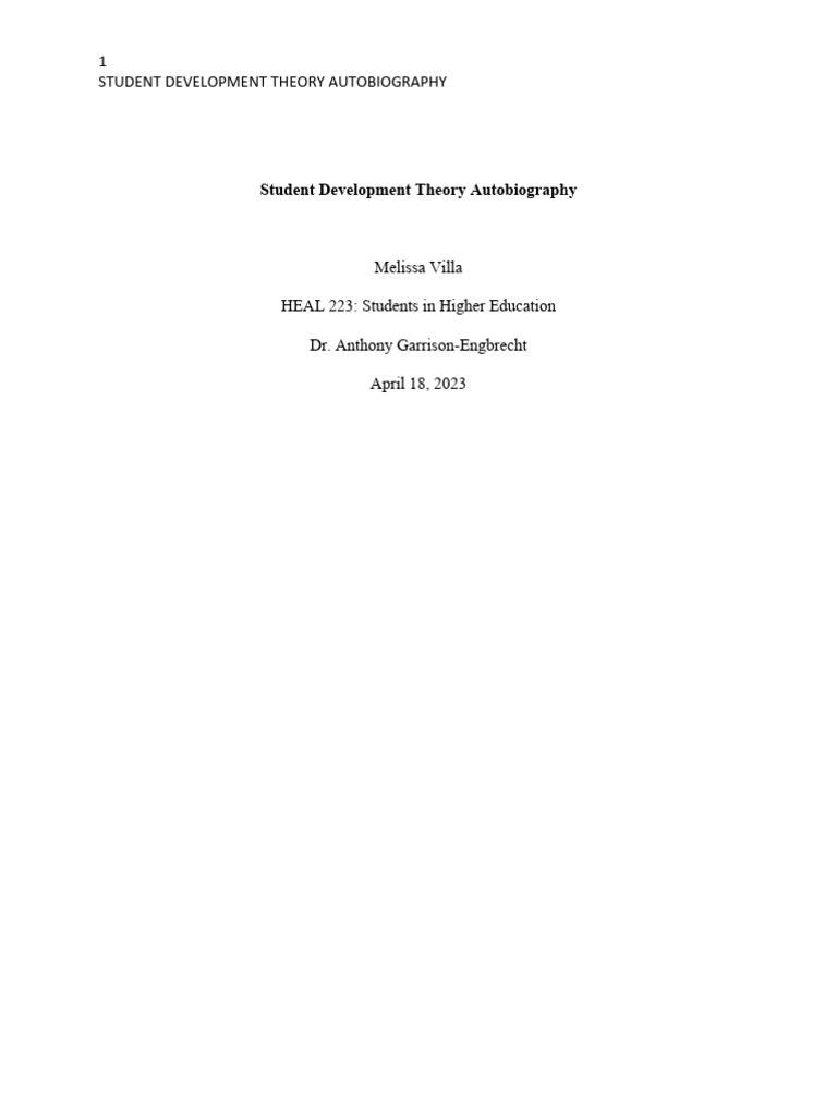 Student Development Theory Reflection | PDF | Student Affairs