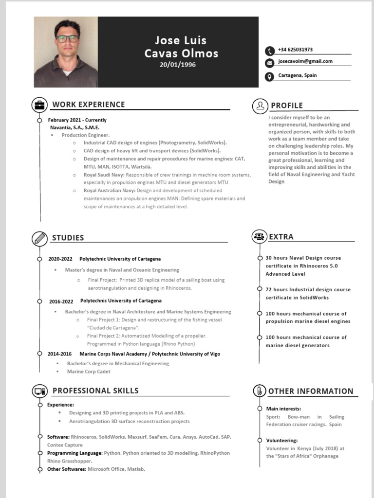 Cv Jose Luis Cav as Olmos | PDF | Marine Propulsion | Water Transport