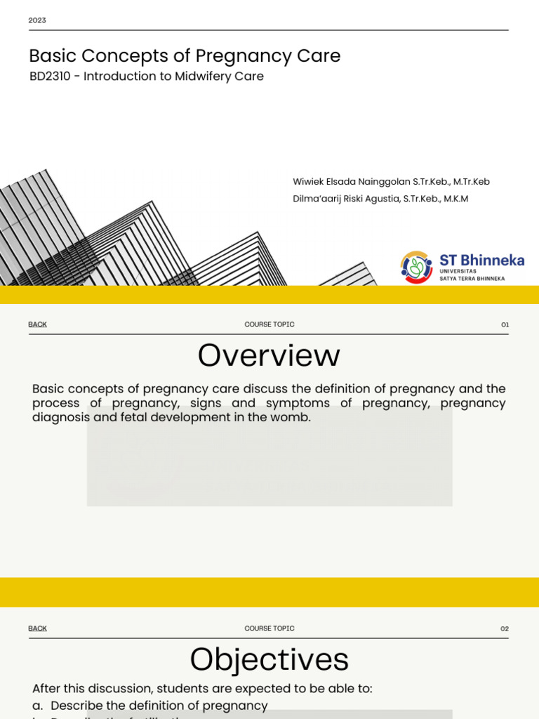 1 - Basic Concepts of Pregnancy Care | PDF | Pregnancy | Prenatal Development