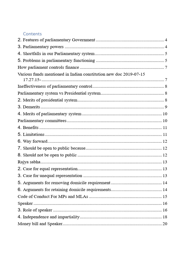 Legislature and Executive TOC | PDF | Political Law | Government