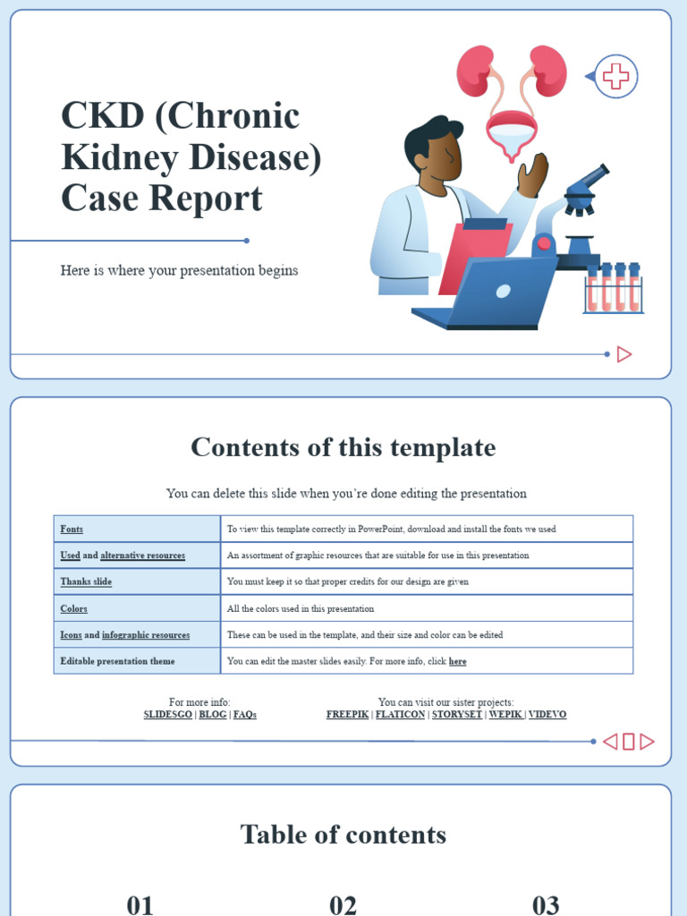 CKD (Chronic Kidney Disease) Case Report by Slidesgo | PDF | Medical Diagnosis | Medical Specialties