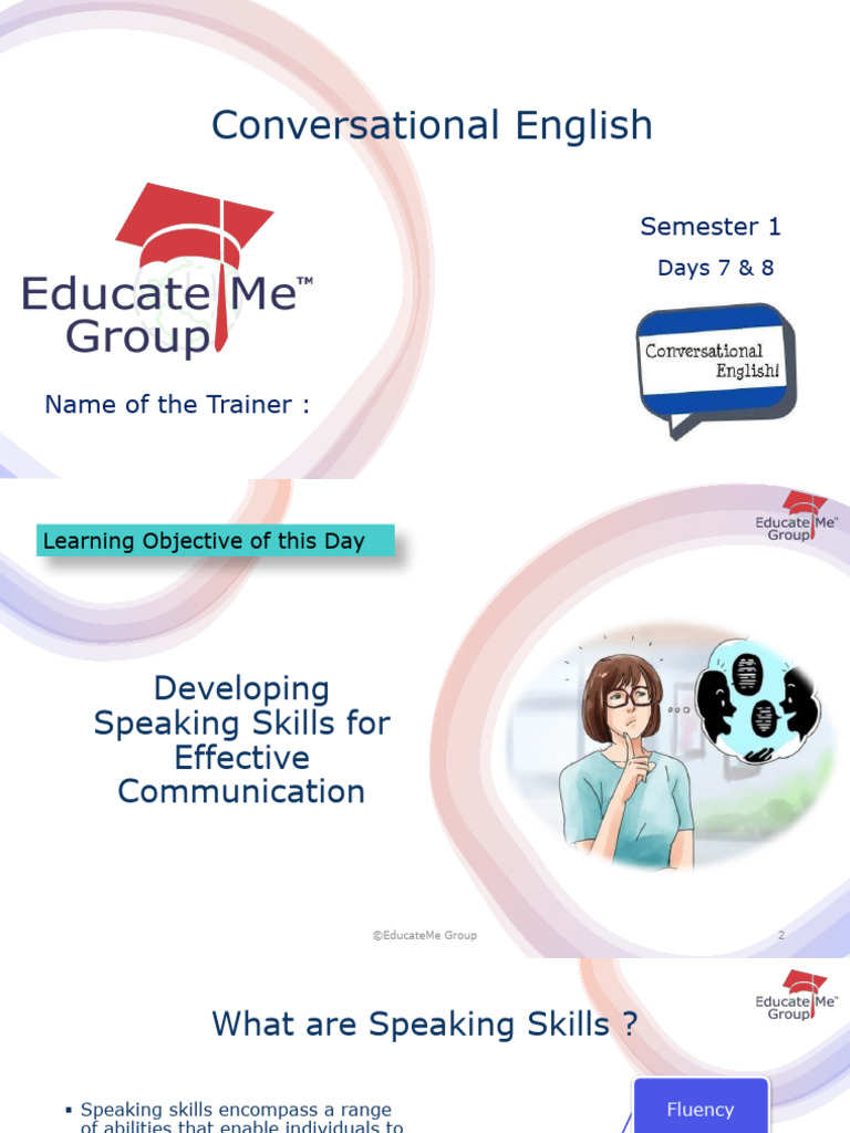 Enhancing Conversational English Skills | PDF | Communication | Persuasion