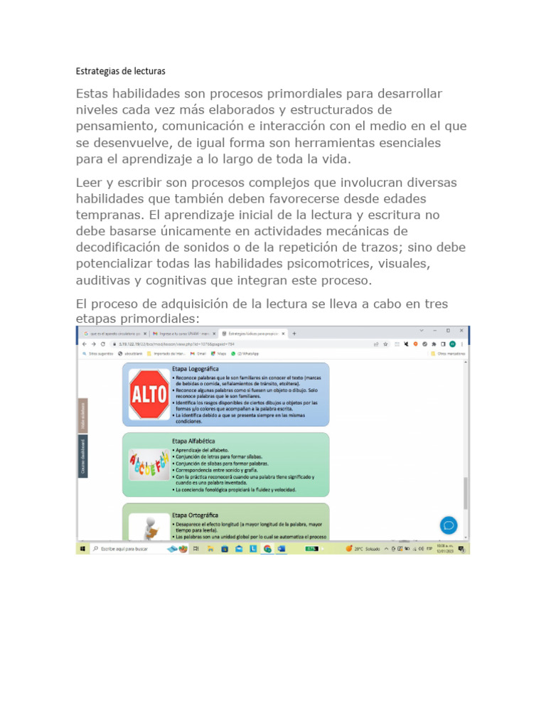 Estrategias de Lecturas | PDF | Enseñando | Aprendizaje