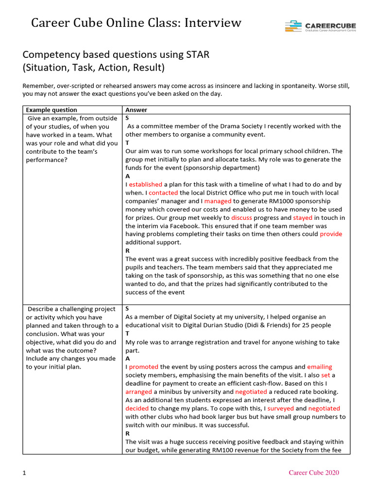 16 Example STAR | PDF