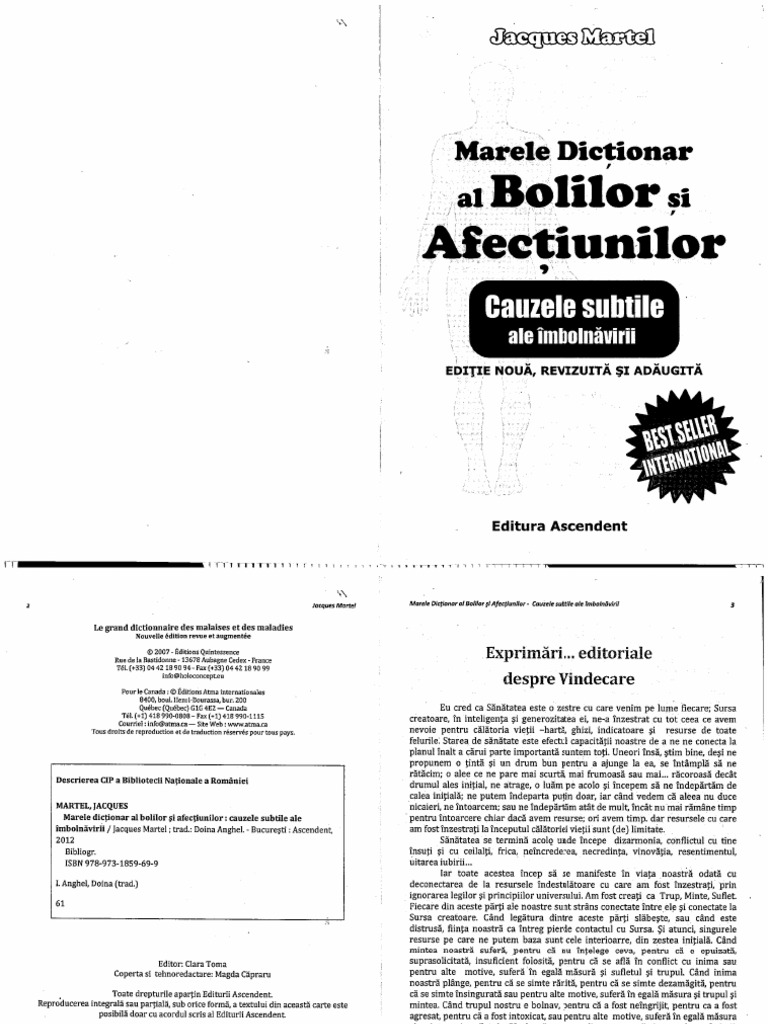 Marele Dictionar Al Bolilor - Jacques Martel | PDF