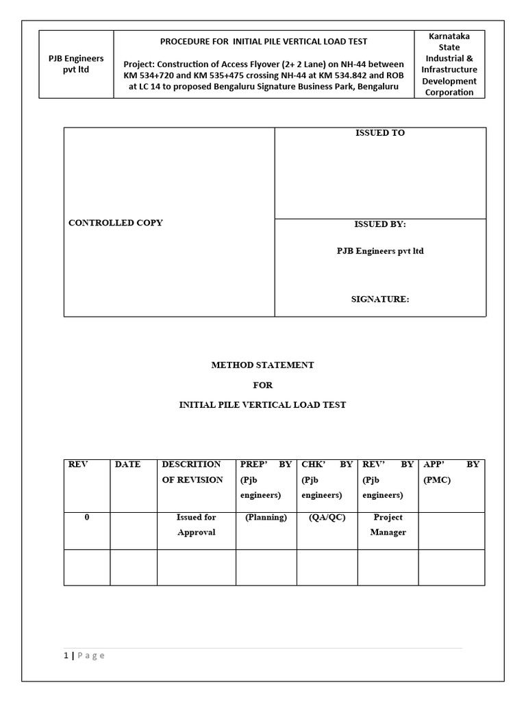 Initial Vertical Load Test - Writeup (R0) | PDF | Deep Foundation ...
