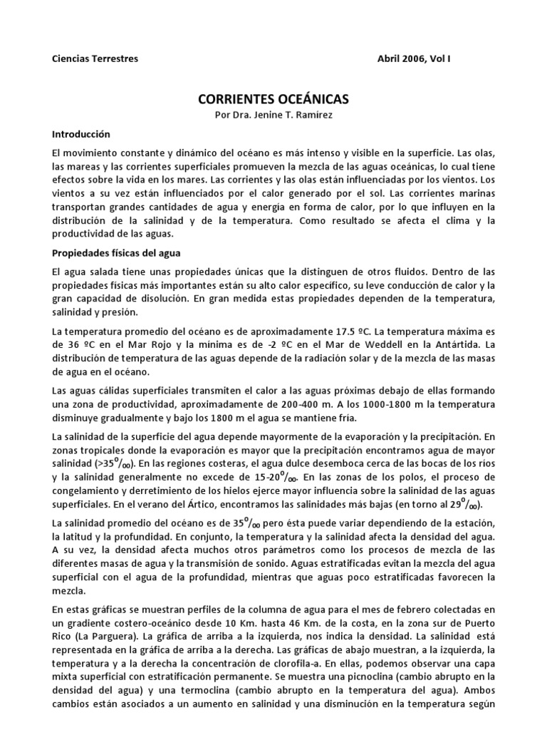 Corrientes Oceánicas | PDF | Velocidad del viento | Océanos