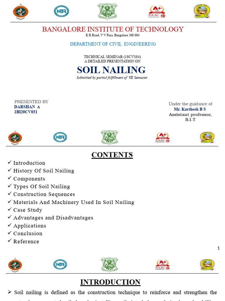 Soil Nailing Techniques and Applications | PDF | Structural Engineering ...
