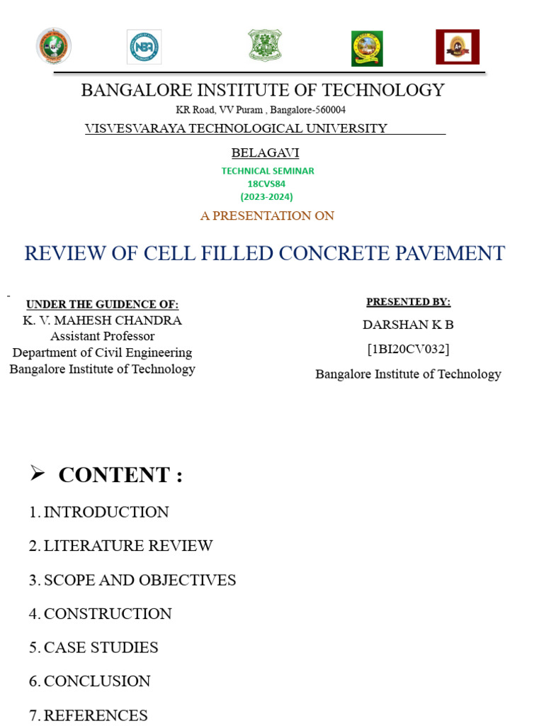 Darshan Technical Seminor | PDF | Road Surface | Construction Aggregate