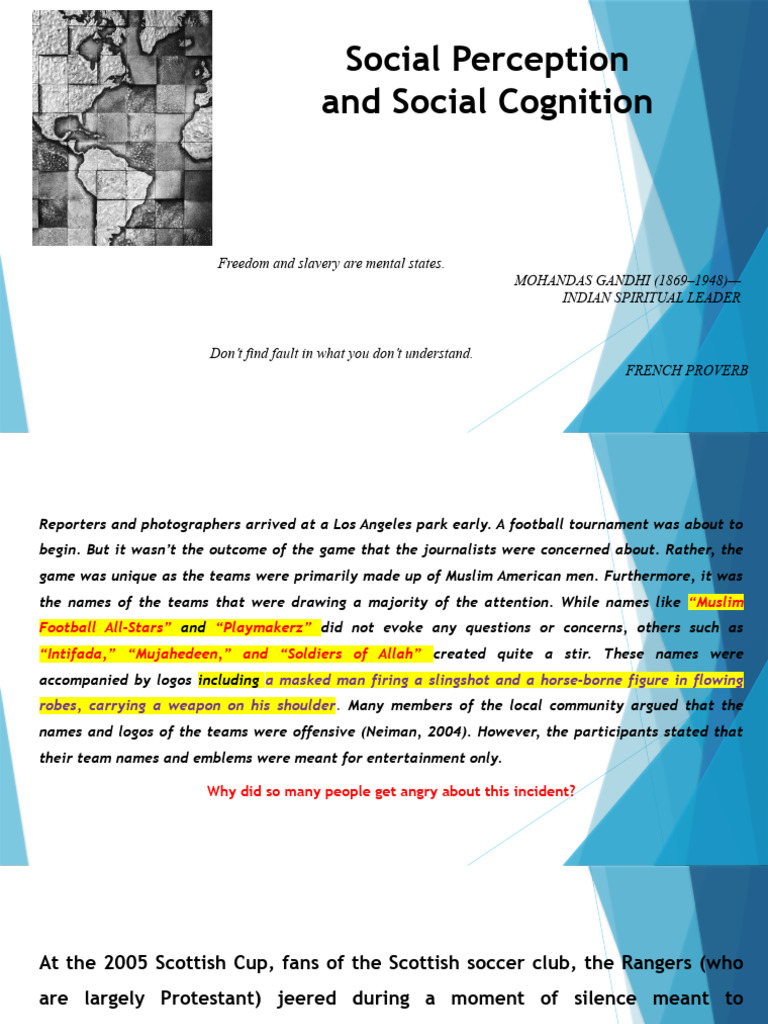 Chapter 10 Social Cognition Social Perception | PDF | Attitude (Psychology) | Psychology