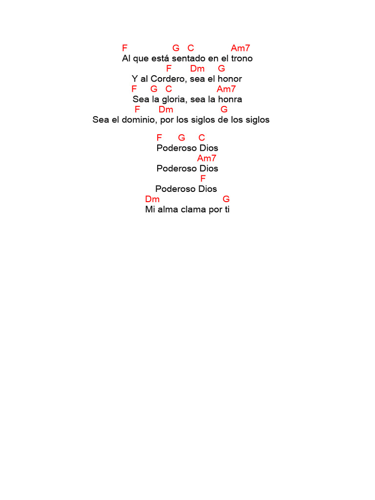 Poderoso Dios - Acordes | PDF