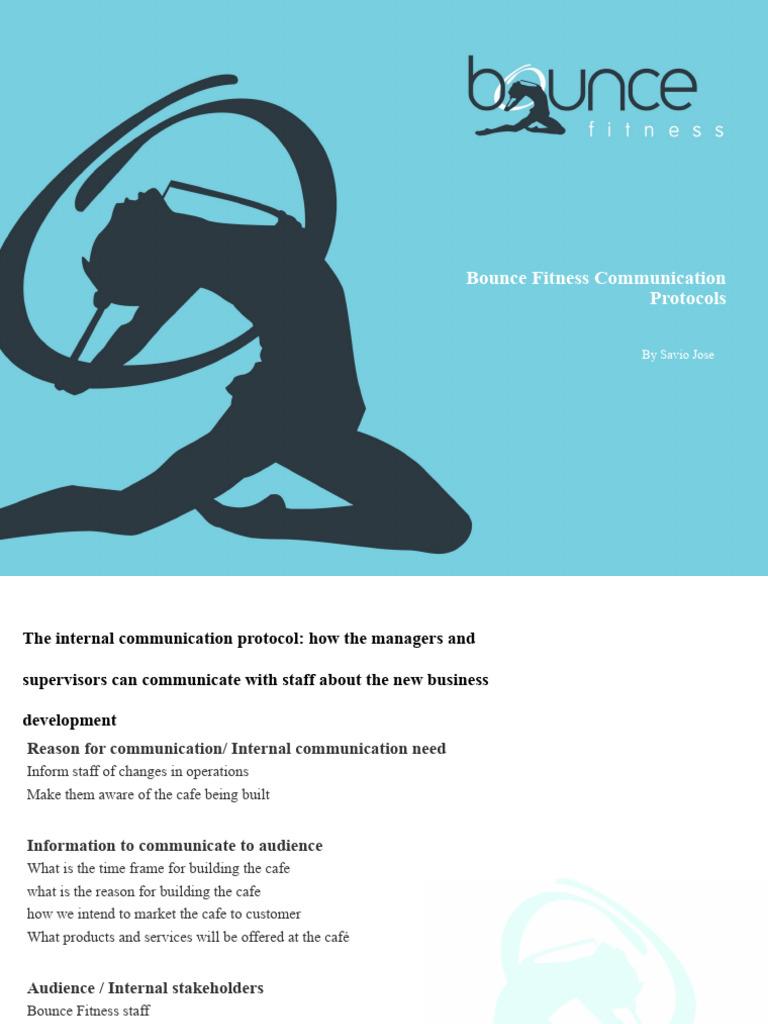 Bounce Fitness Communication Protocols Presentation, by Savio Jose | PDF | Communication | Human ...