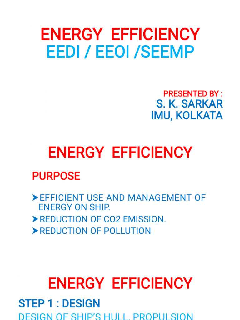 Eeoi Eedi Seemp | PDF | Ships | Efficient Energy Use