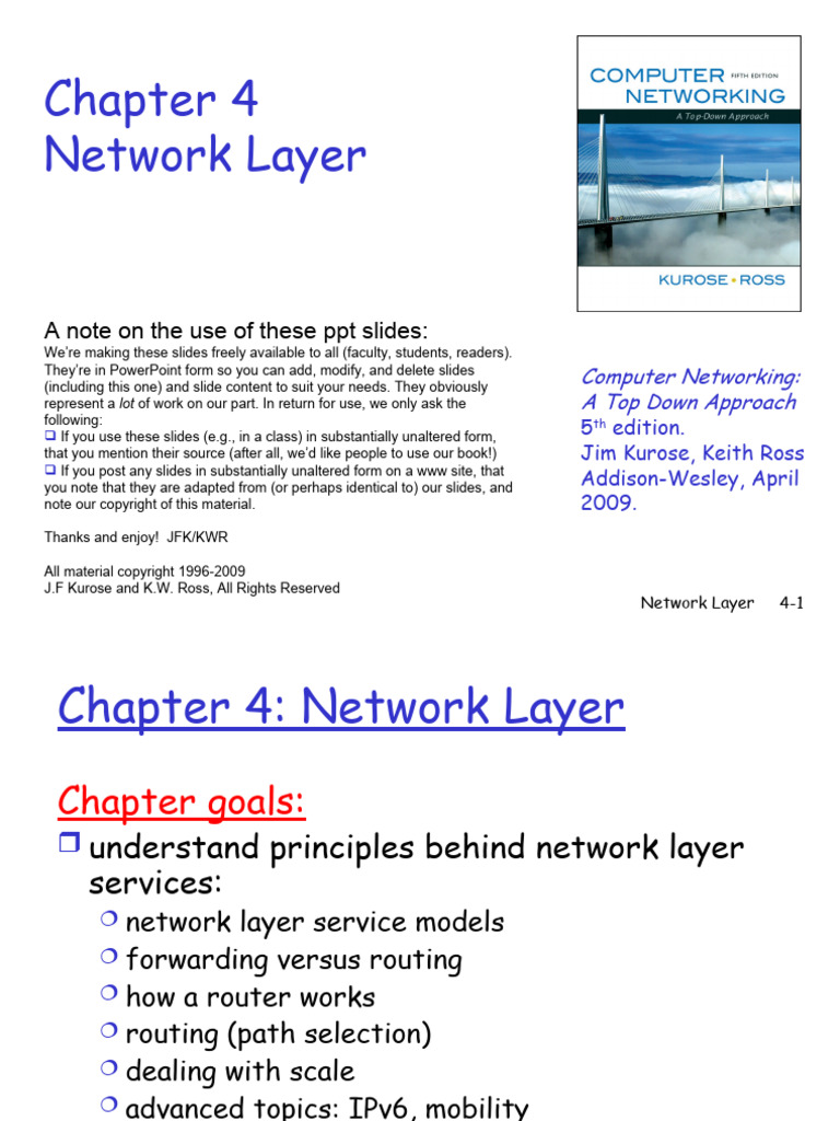 Chapter4 5th Aug 2009 | PDF | Internet Protocols | Computer Network