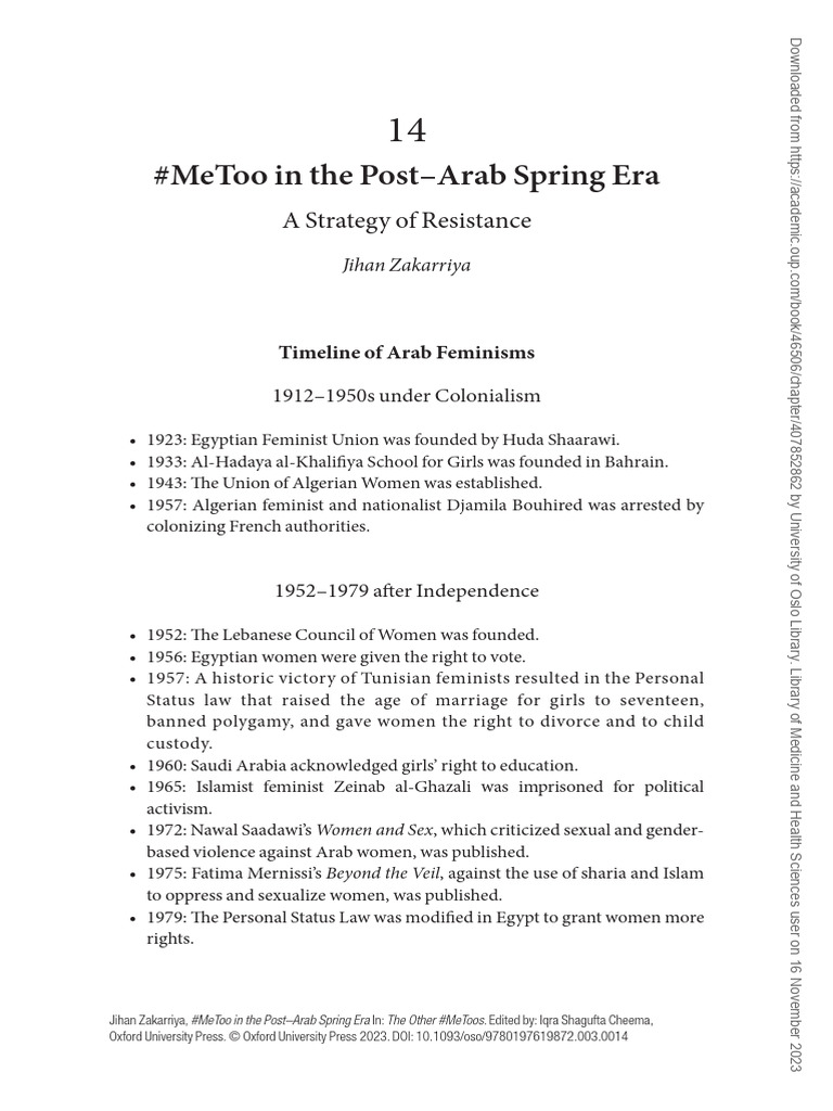 Arab #MeToo Movements Post-Arab Spring | PDF | Rape | Women's Rights
