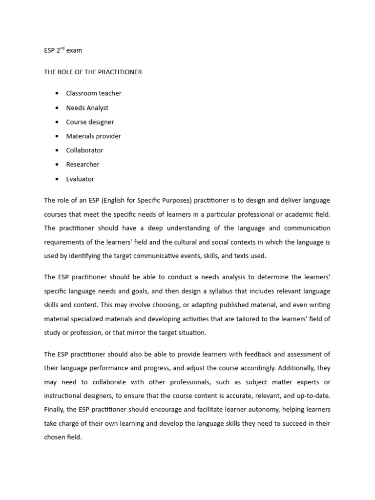 ESP 2nd Exam | PDF | Educational Assessment | Learning
