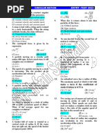 DPP - 04 - Circular Motion JEE Mains PYQ | PDF | Acceleration ...