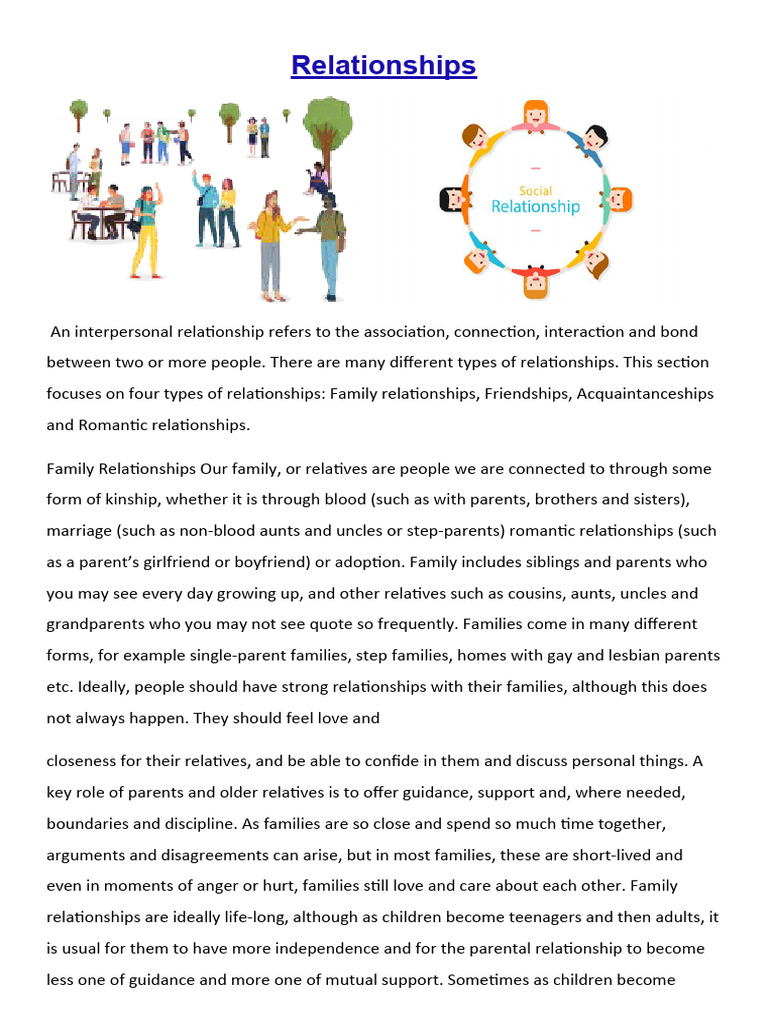 Relationships | PDF | Family | Friendship