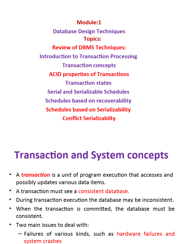 6-Review of DBMS Techniques - Serializability-10-01-2024 | Download Free PDF | Database ...
