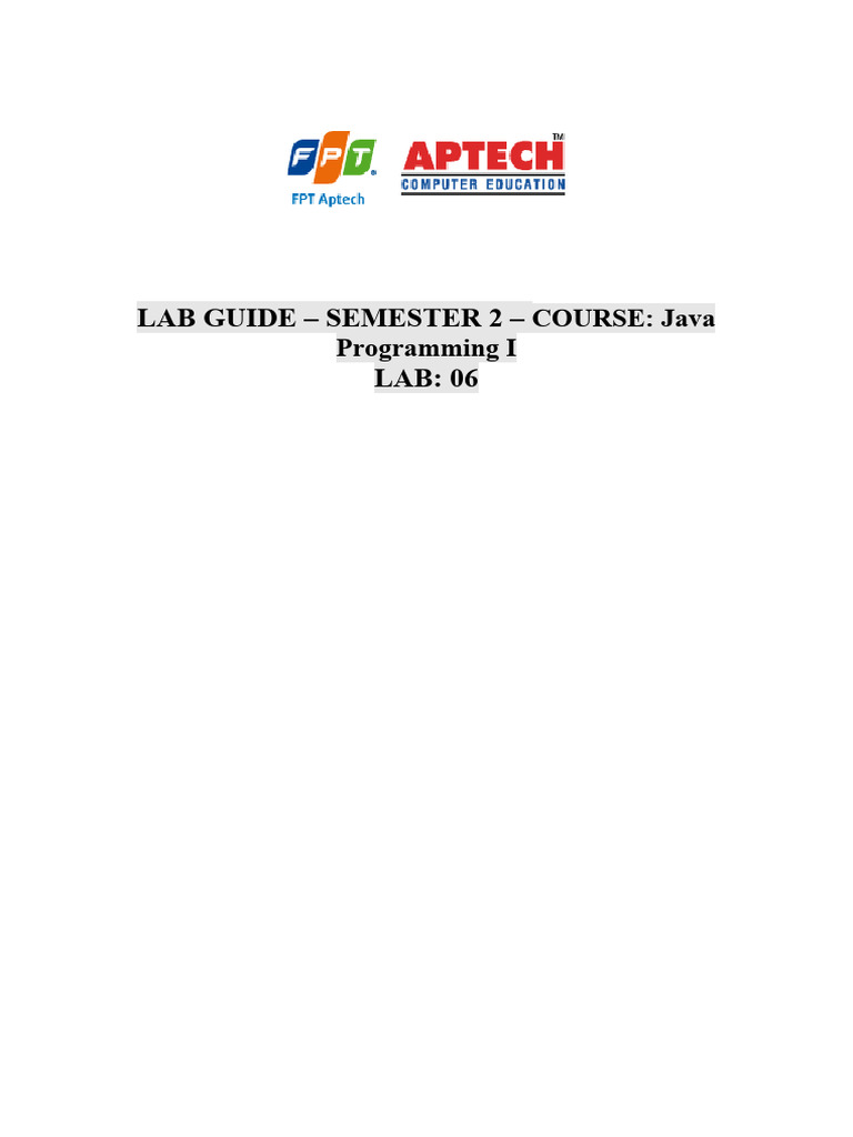 Lab 6 Pdf Constructor Object Oriented Programming Programming 
