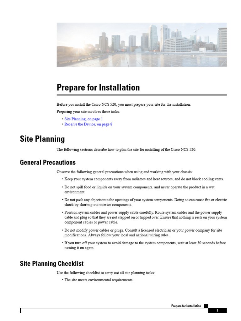 Preparing For Installation | PDF | Power Supply | Alternating Current