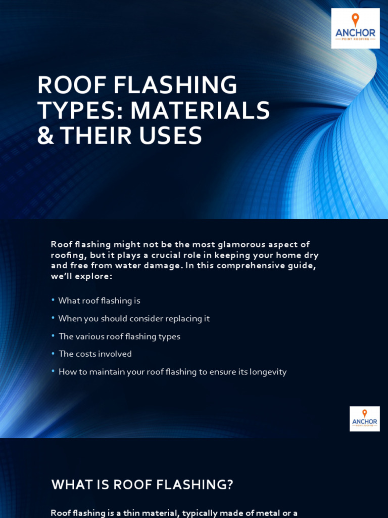 Roof Flashing Types: Materials & Their Uses | PDF | Roof | Building ...