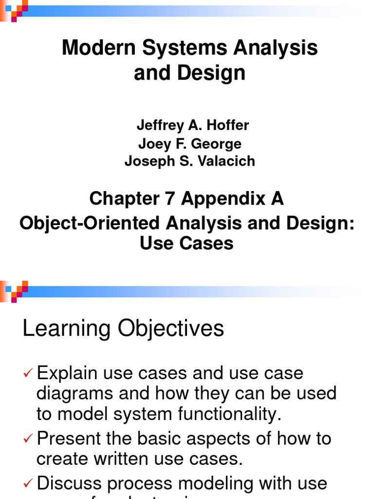Chapter 7 Appendix A&B(lect4) | PDF | Use Case | System