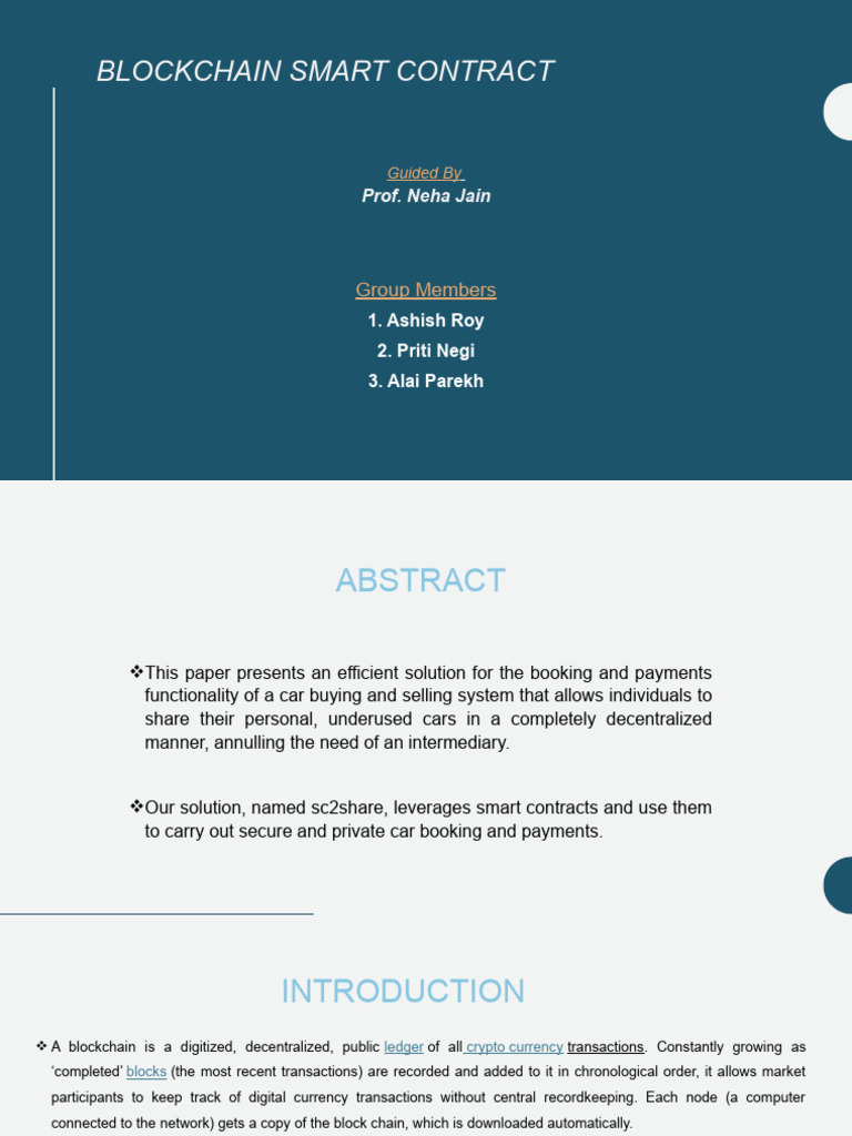 Blockchain Smart Contracts | PDF | Encryption | Computer Security