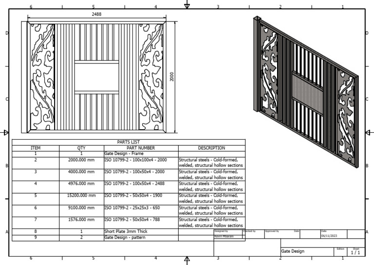 Swing Gate - FDD | Download Free PDF | Structural Steel | Steel